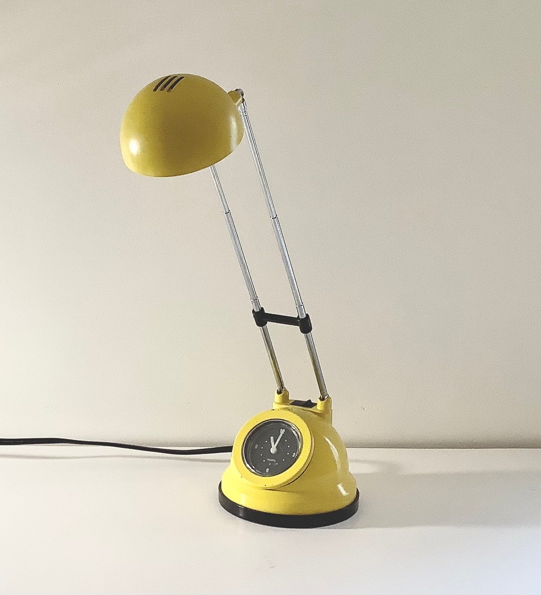 Vintage Yellow Desk Lamp Clockadjustable Desk Lampretro Desk - Etsy