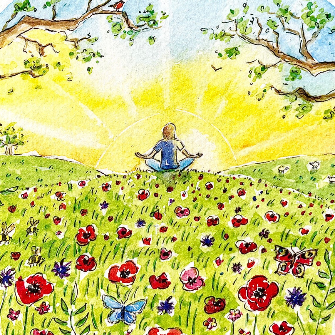 Just Be, Mindful Mandala Greeting Card - Etsy