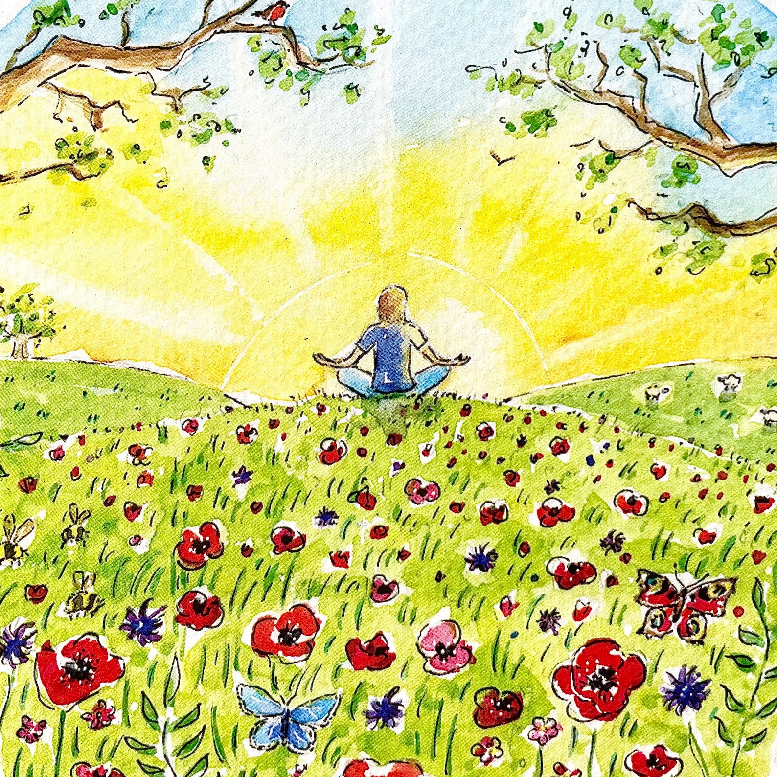 Just Be, Mindful Mandala Greeting Card - Etsy