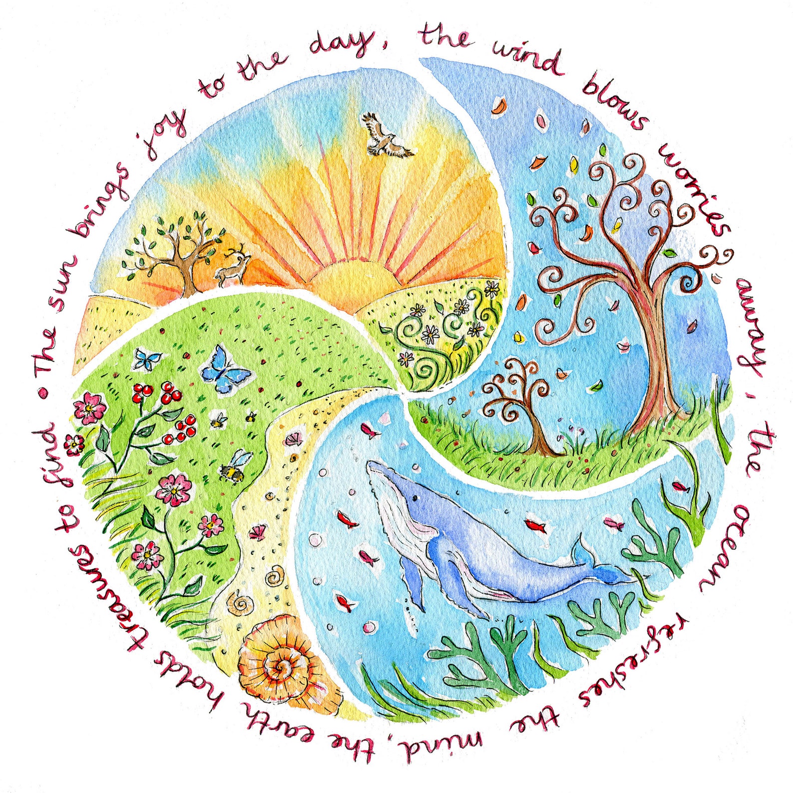 Elements of Nature Art Print by Janine Drayson - Etsy