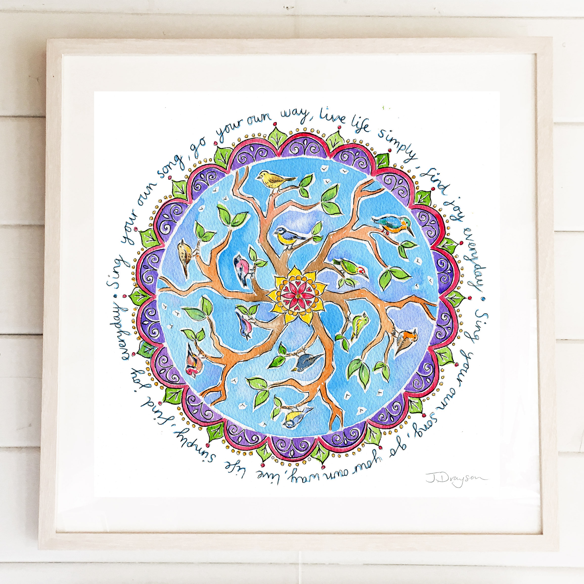 Sing Your Own Song Print Mindful Mandala Meditation Inspirational Quote ...