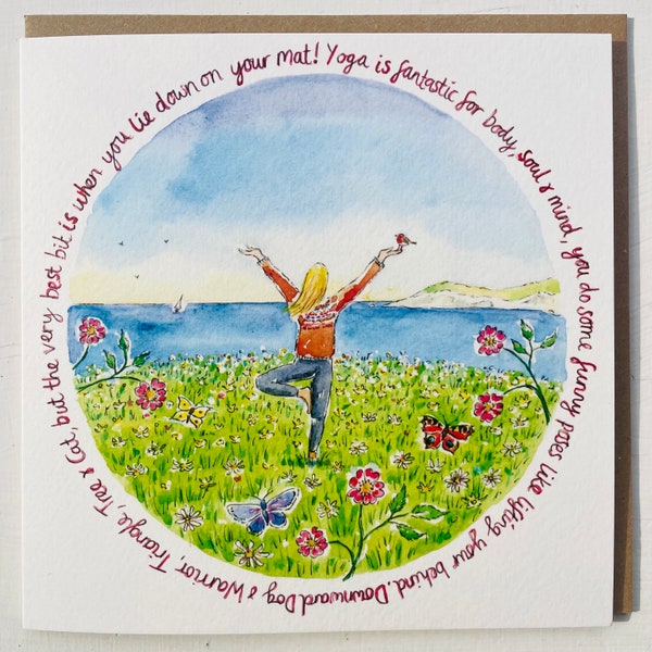 Yoga Birthday Cards - Etsy