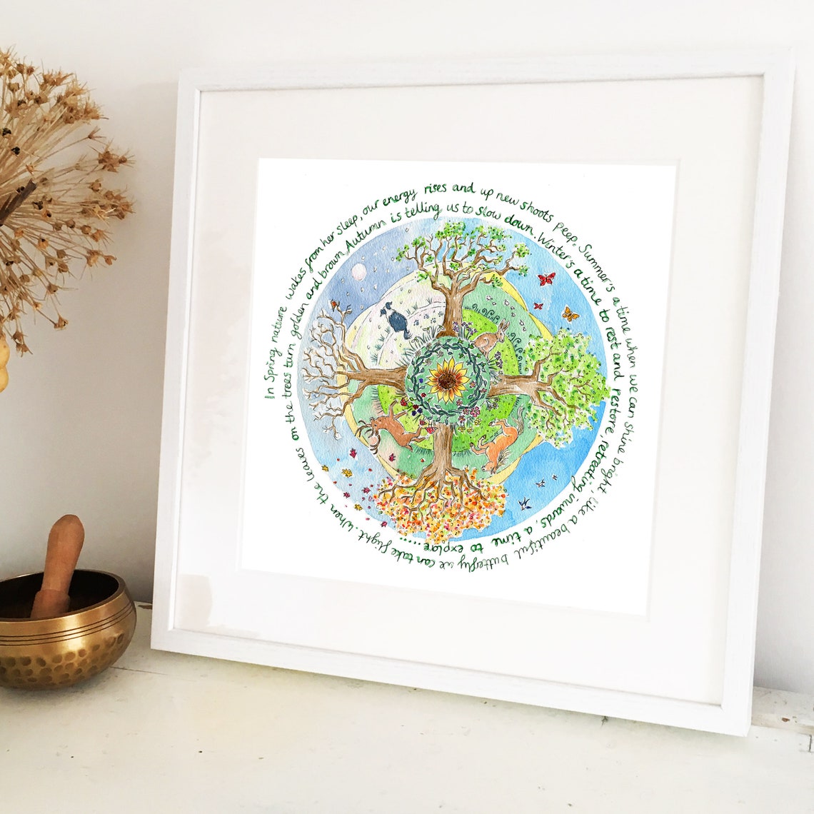 Wheel of the Year Print by Janine Drayson - Etsy