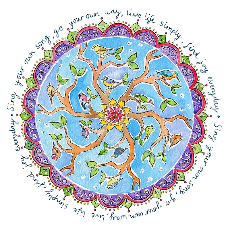 Sing Your Own Song Print Mindful Mandala Meditation - Etsy