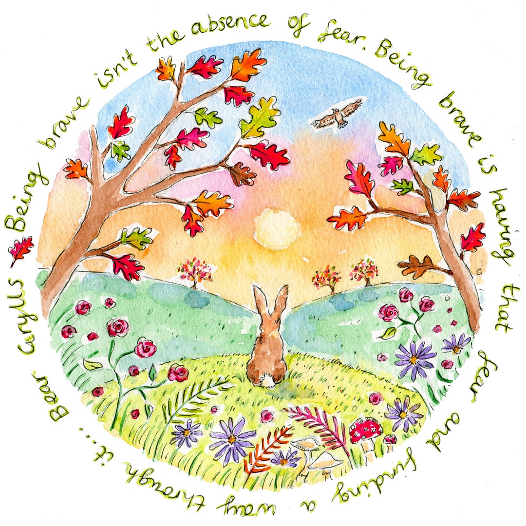 Be Brave Art Print by Janine Drayson - Etsy