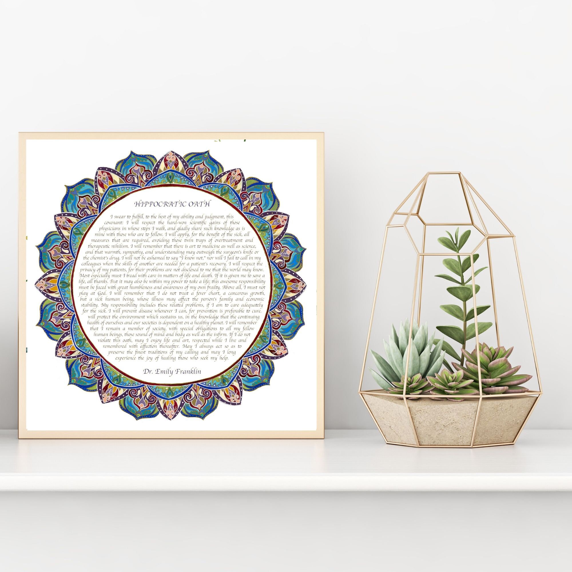 Hippocratic Oath Doctor Gift Doctor Present Physicians | Etsy