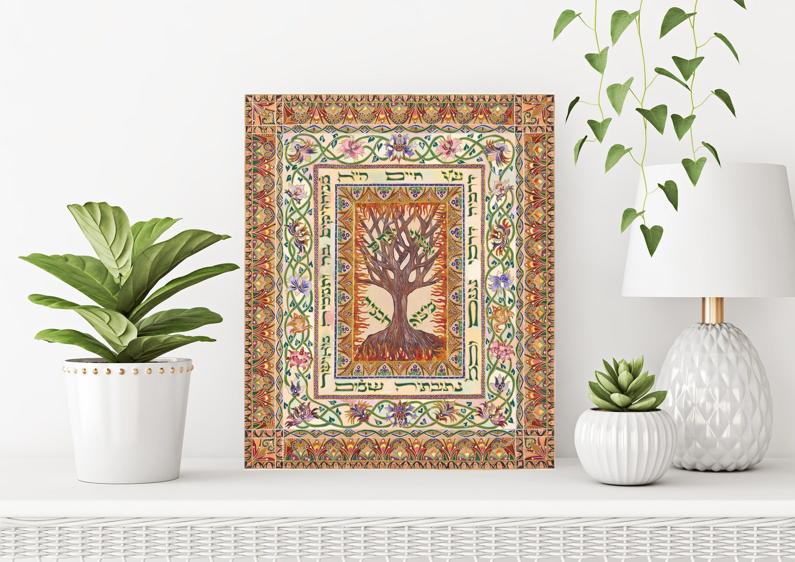 Tree of Life, Jewish Artwork, Jewish Gift, Jewish Painting, Wedding ...