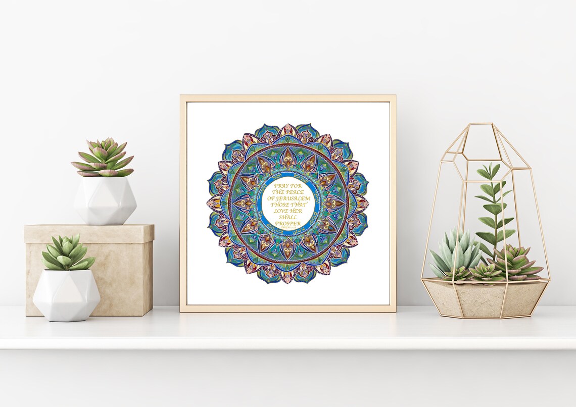PRAYER FOR JERUSALEM Bible Verse Print Scripture Wall Art | Etsy