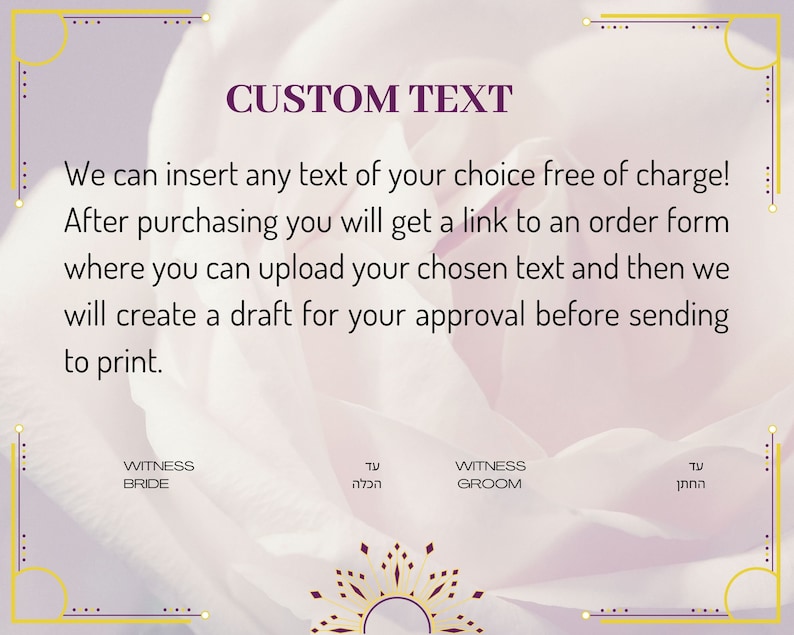 Digital DIY Printable Ketubah, , Text Only Ketubah, Self Decorate Your ...