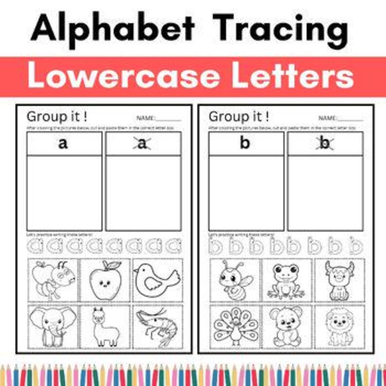 Alphabet Worksheets for Kids - Cut and Paste Activity, Letter ...