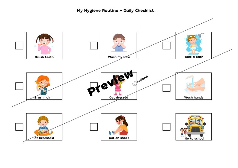 Hygiene Worksheets for Preschool & Kindergarten | Personal Care ...