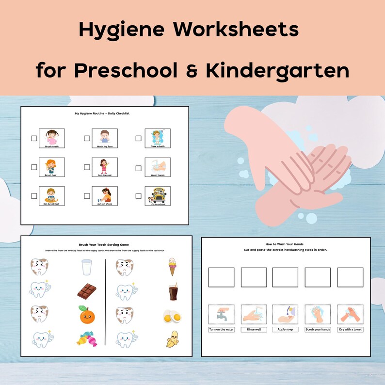 Hygiene Worksheets for Preschool & Kindergarten | Personal Care ...