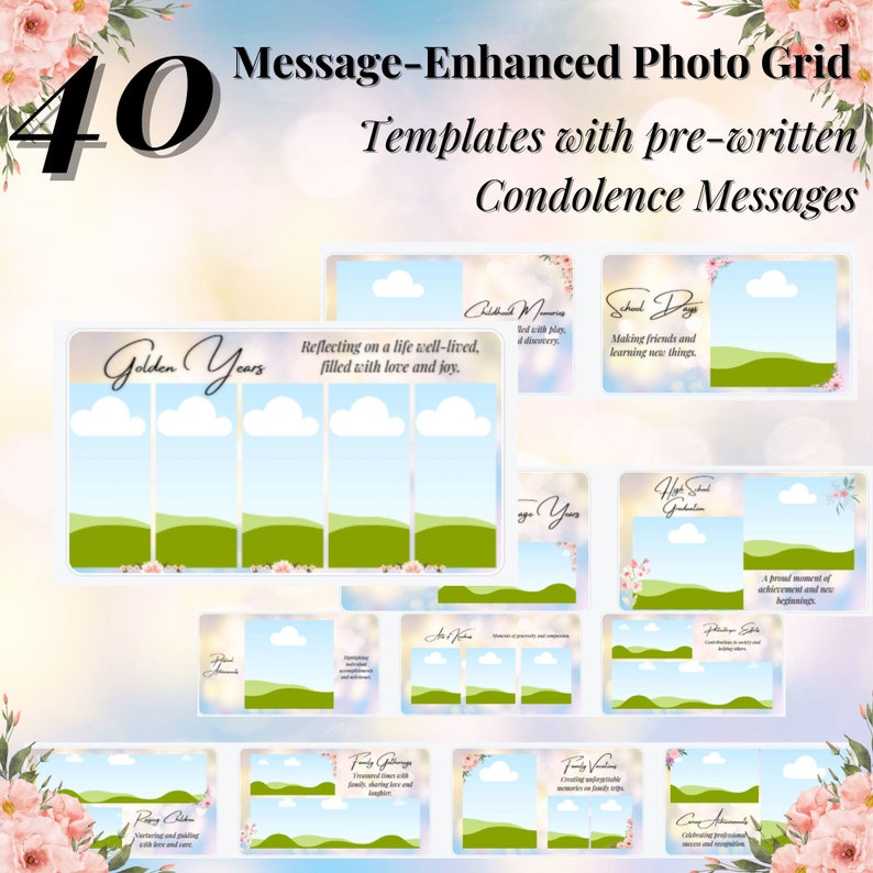Floral Funeral Slideshow Template – Canva Memorial Video, Celebration ...