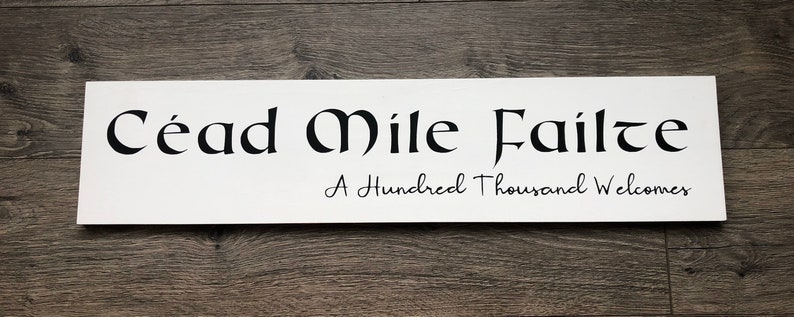 Cead Mile Failte Sign Ireland Irish Wedding | Etsy
