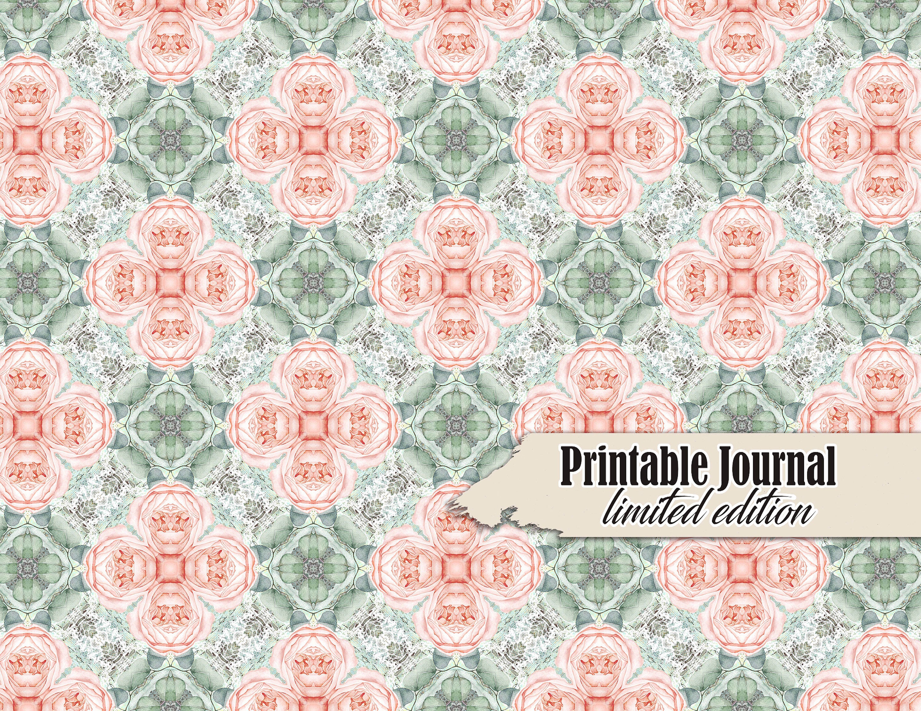 Digital Roses Journal, Limited Edition, FLORALS Journal Kit, Journal ...
