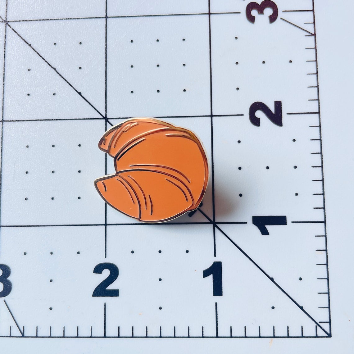 Croissant Hard Enamel Pin - Etsy