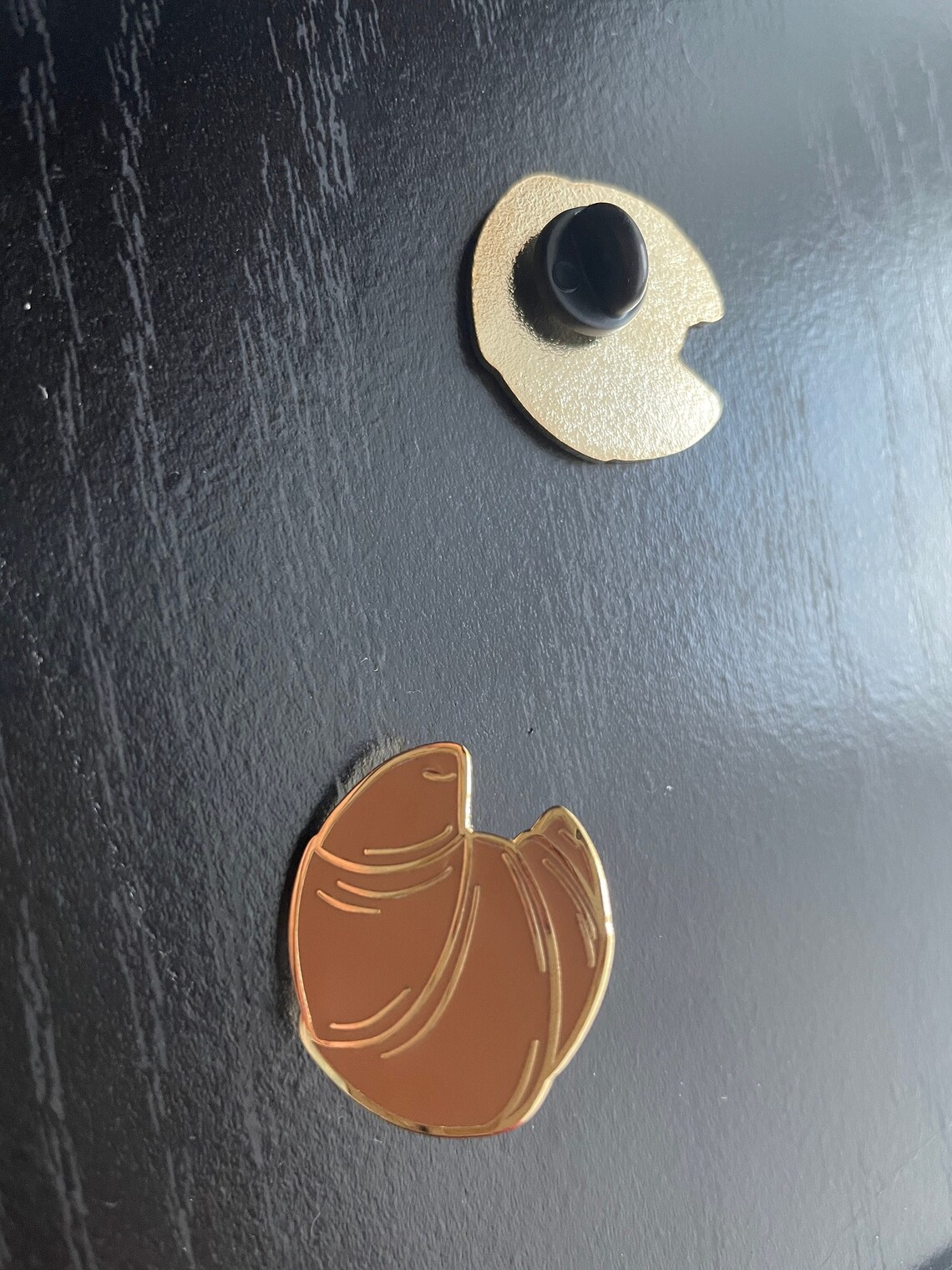 Croissant Hard Enamel Pin - Etsy
