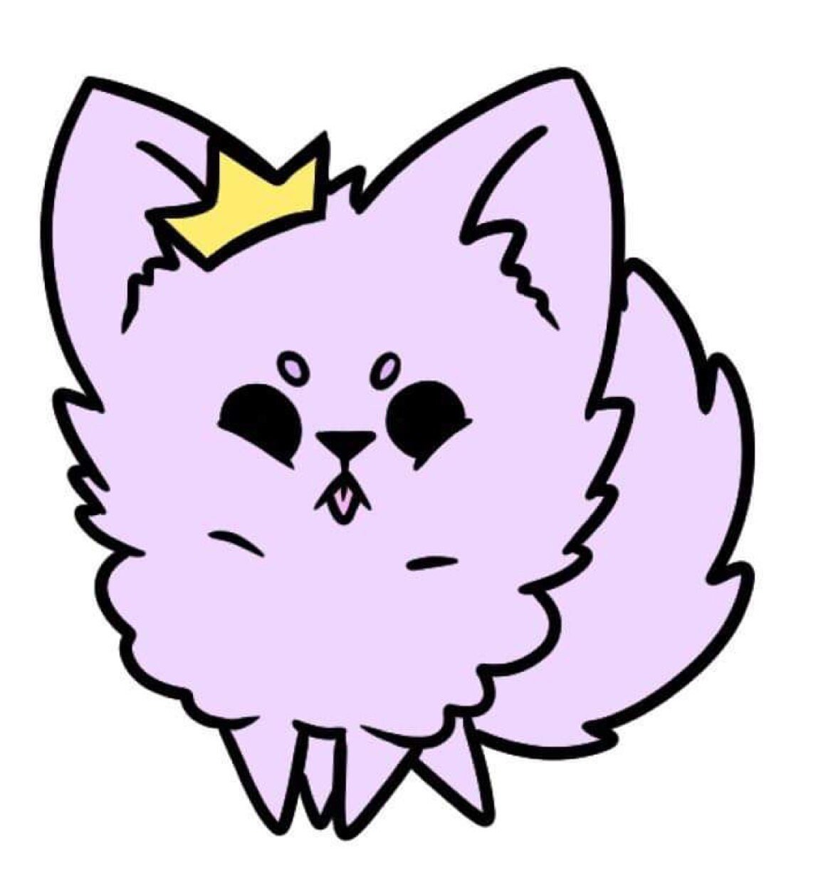 Pachinko the Purple Pomeranian Die Cut Sticker 1.87" X 2" Pom Puppy Dog ...