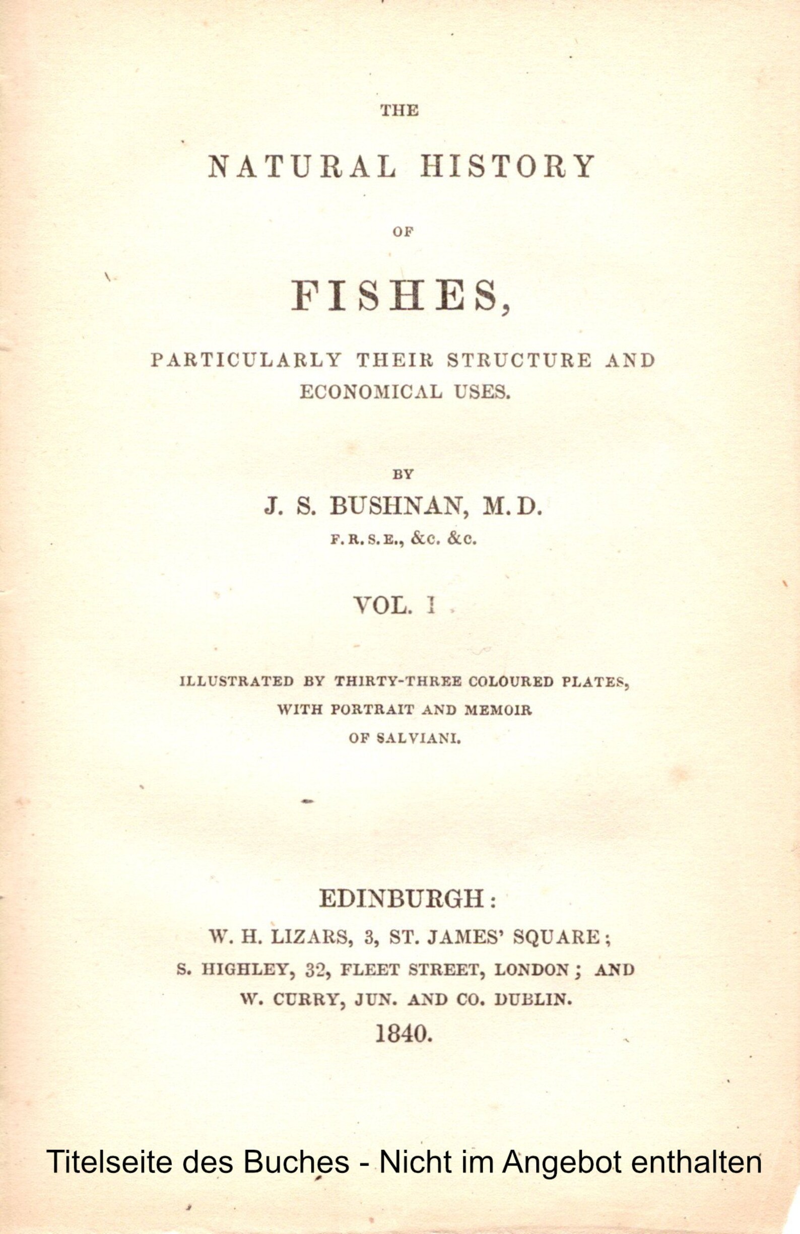 Handcoloured Fish Engraving From 1840 Spine Tailed Ray 180 Years Old No ...