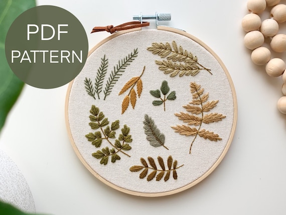 Botanical Embroidery Pattern Spring Embroidery Pattern Pdf | Etsy