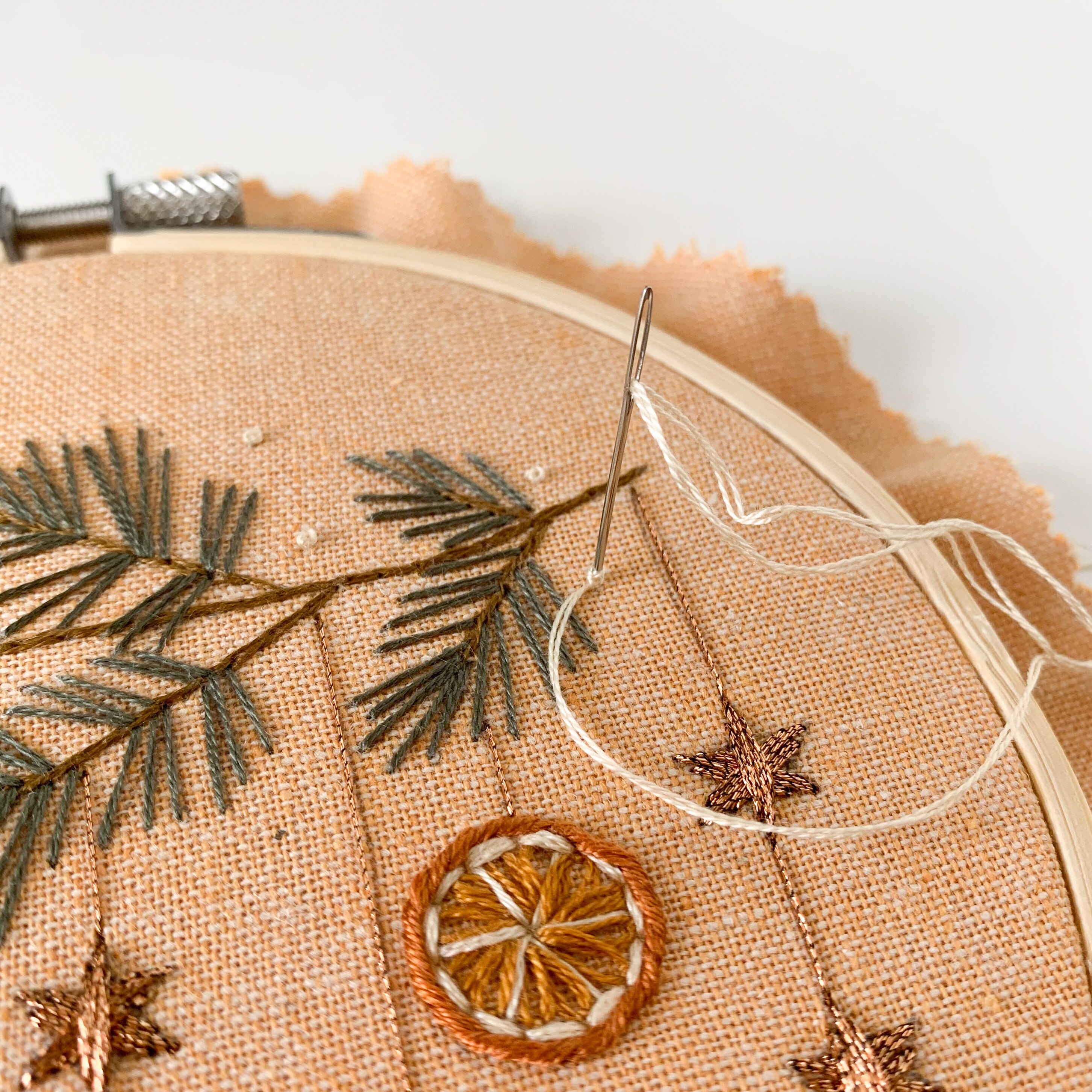 Boho Christmas Embroidery Pattern, Christmas Ornaments Embroidery Hoop ...
