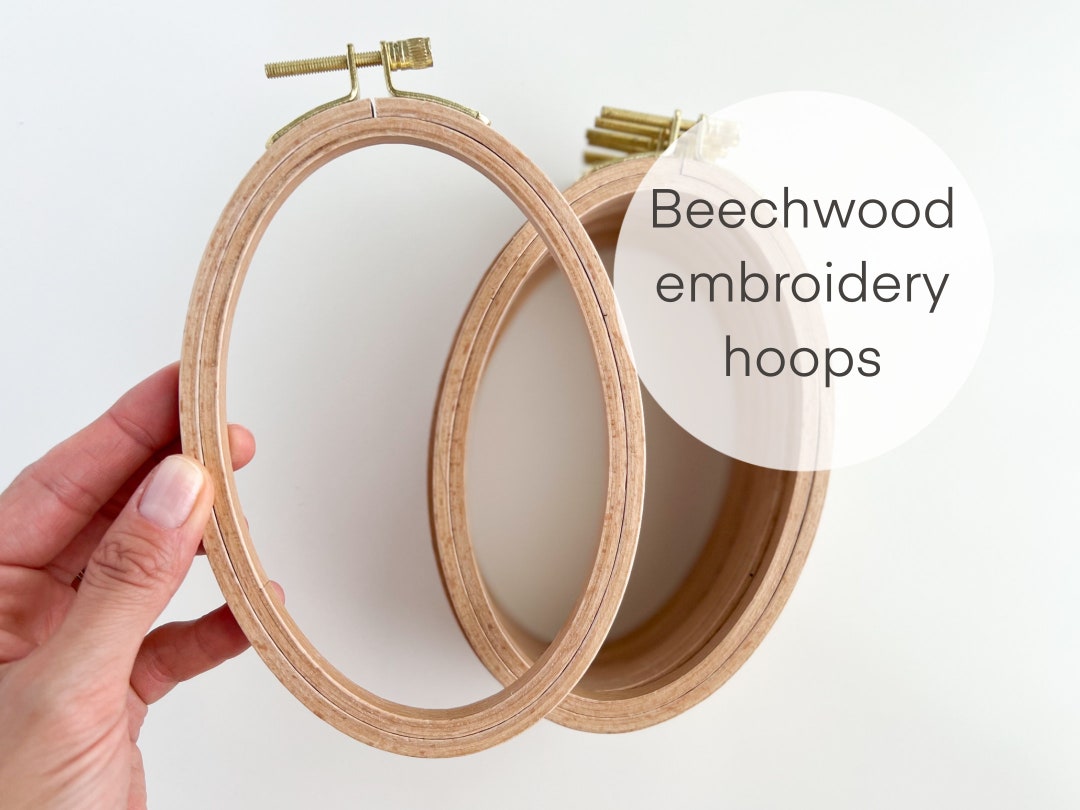 Oval Embroidery Hoop, Beechwood Embroidery Hoop With Golden Screw, Oval ...