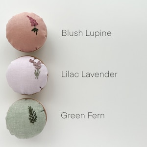 Hand Embroidered Pin Cushion, Wooden Needle Cushion, Round Needle ...