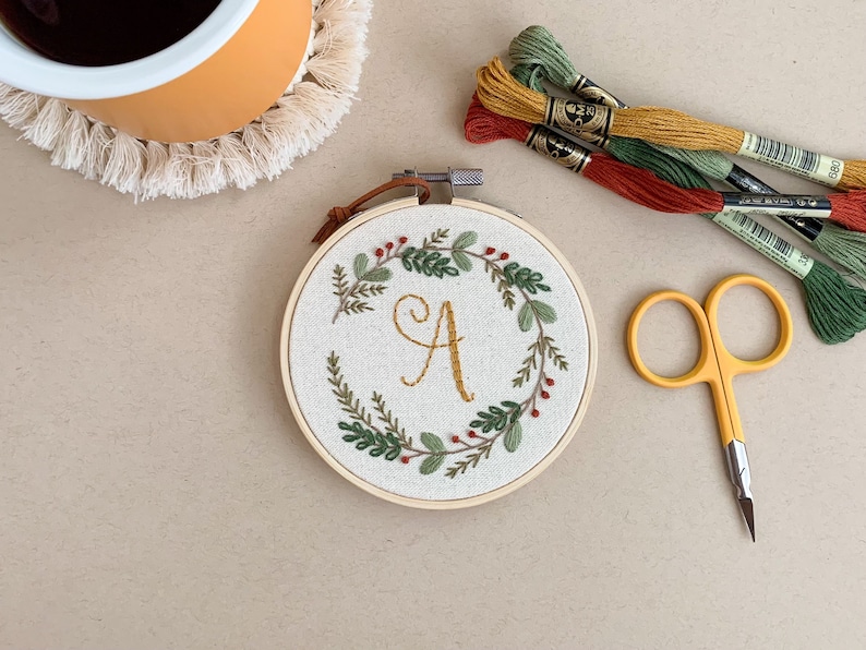 Initial Embroidery Pattern Personalized Embroidery Pattern - Etsy