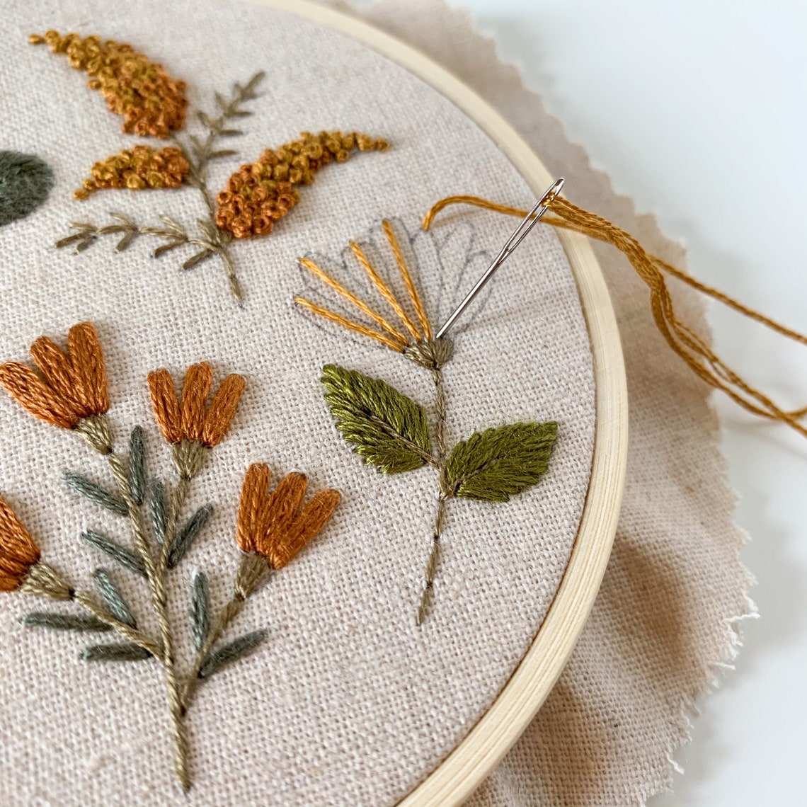 Fall Embroidery Pattern Beginner Embroidery PDF Pattern Fall - Etsy