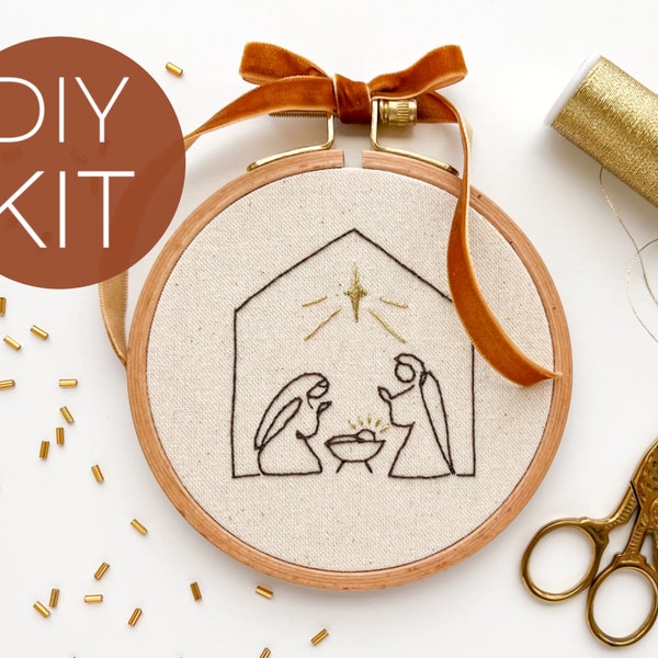 Embroidery Kit Nativity Ornaments - Etsy