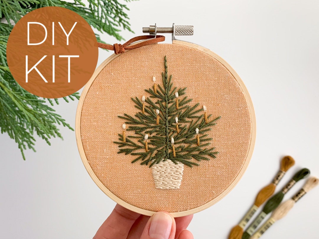 Christmas Tree Embroidery Kit, Christmas Embroidery Kit DIY, Cross ...