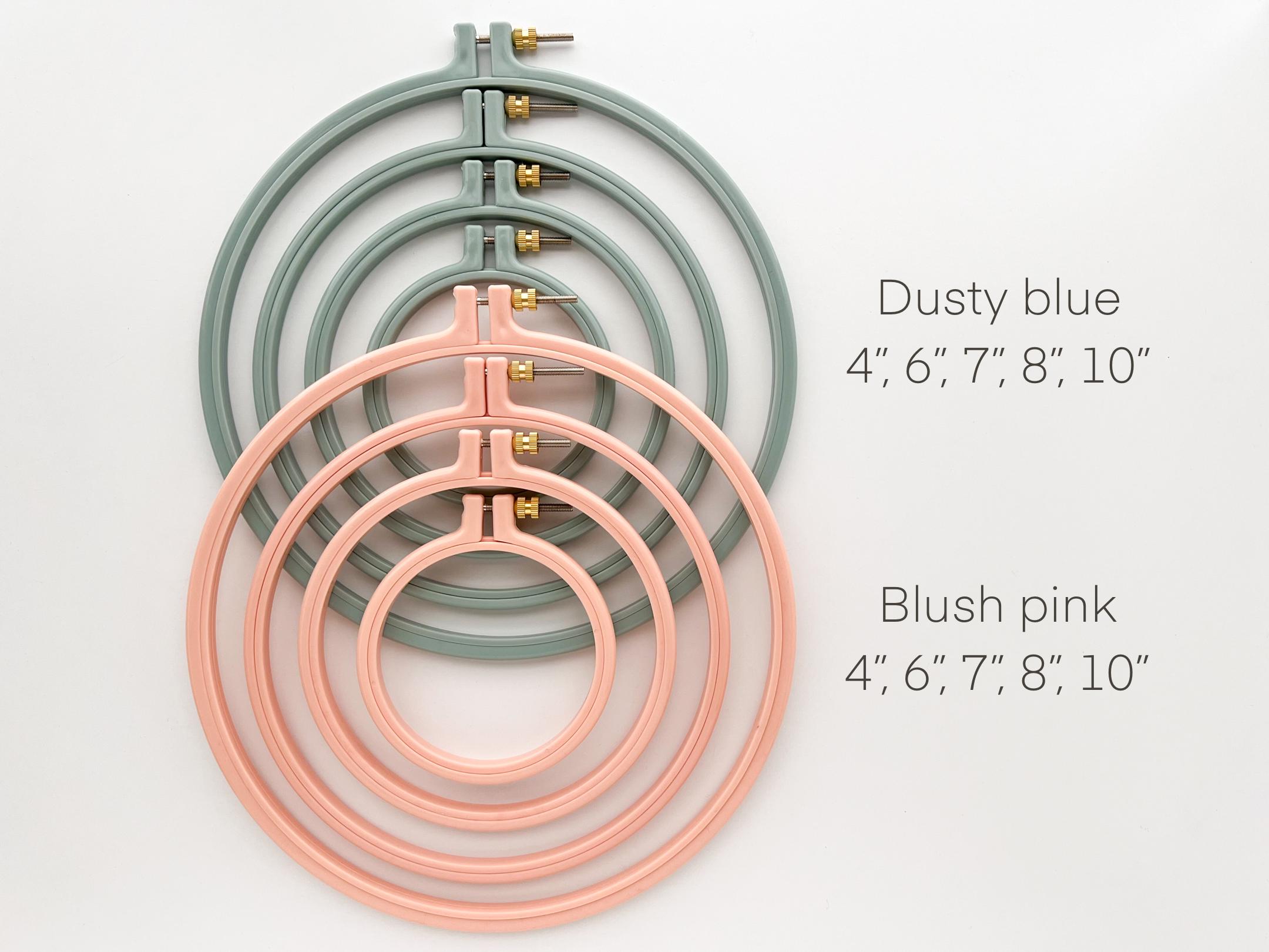 Plastic Embroidery Hoops 4”, 6”, 7”, 8”, 10”, Pastel Embroidery Hoops ...