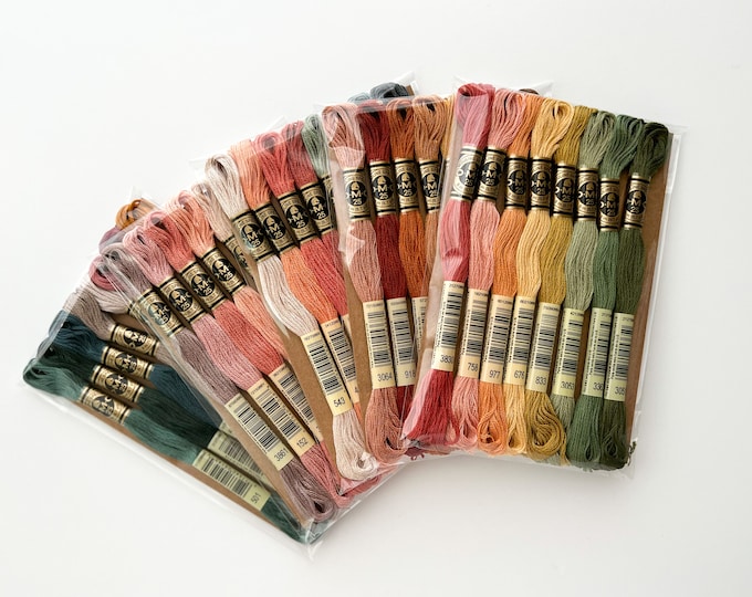 5 Palette DMC Brand Embroidery Cross Stitch Floss Set - Etsy