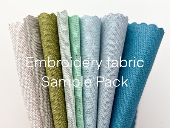 Sample Pack Embroidery Fabric Linen Fabric for Embroidery - Etsy