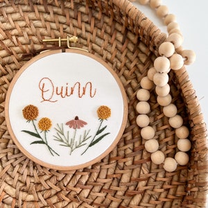 Personalized Embroidery Kit, Beginner Embroidery Kit, Custom Name ...