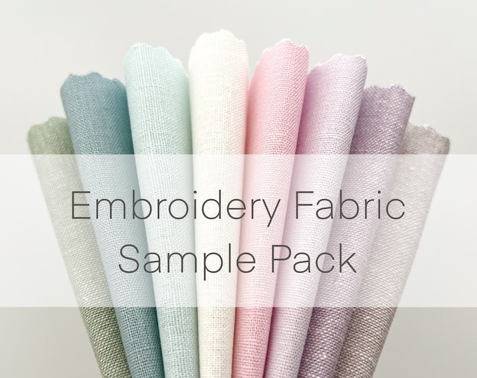 Sample Pack, Embroidery Fabric, Linen Fabric for Embroidery, Fabric ...