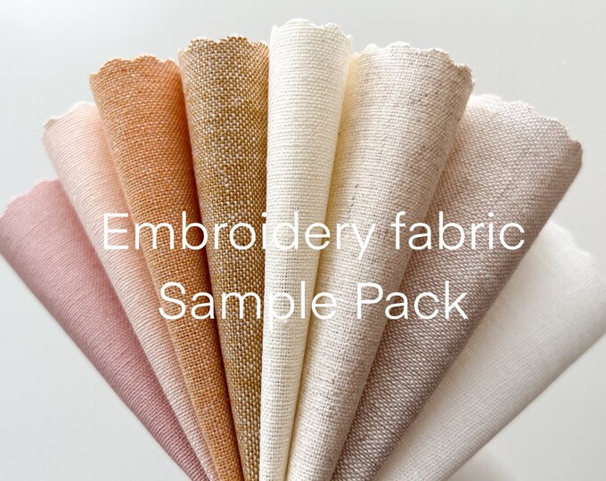 Sample Pack Embroidery Fabric Embroidery Linen Fabric - Etsy