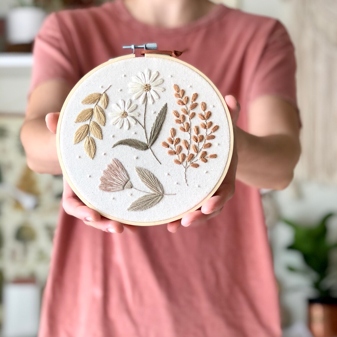 Muted Florals Embroidery Pattern PDF Floral Embroidery - Etsy