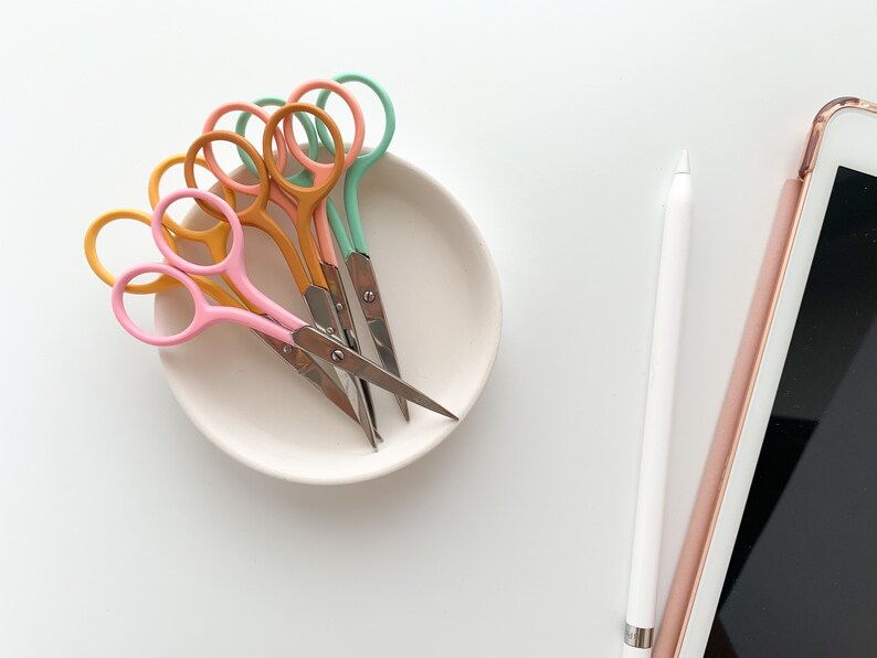 Modern Embroidery Scissors Matte Pastel Scissors Small | Etsy