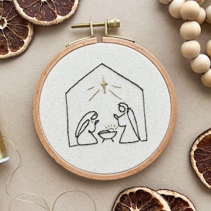 Nativity Scene Embroidery Pattern, Christmas Embroidery Pattern Pdf ...