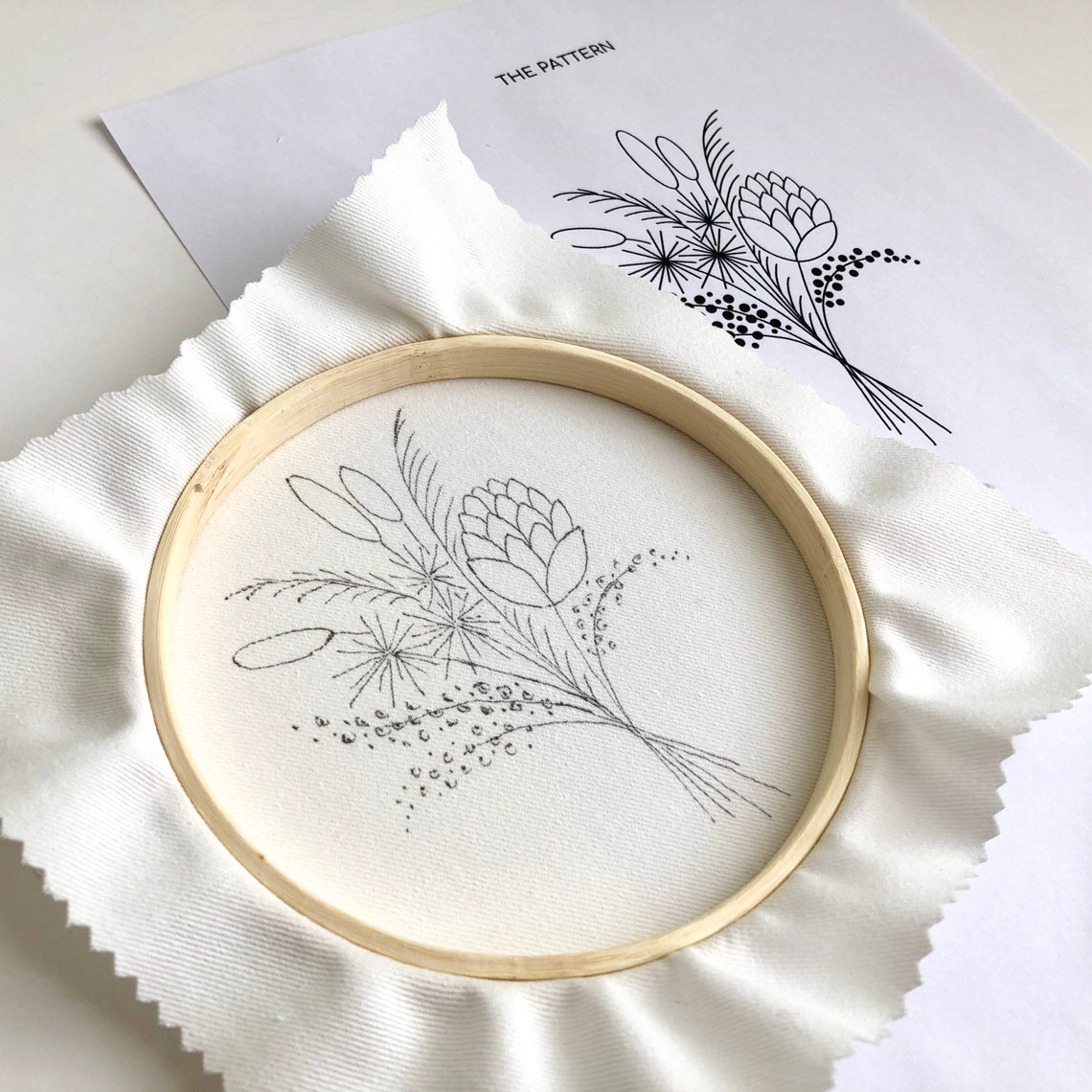 Dried Flowers Bouquet Embroidery Pattern Pdf Pattern - Etsy