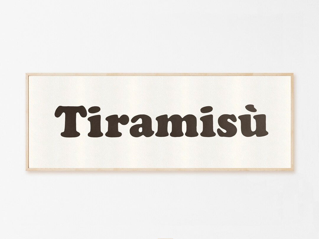 Sign tiramisu, Hand-painted Wall Decoration - Etsy