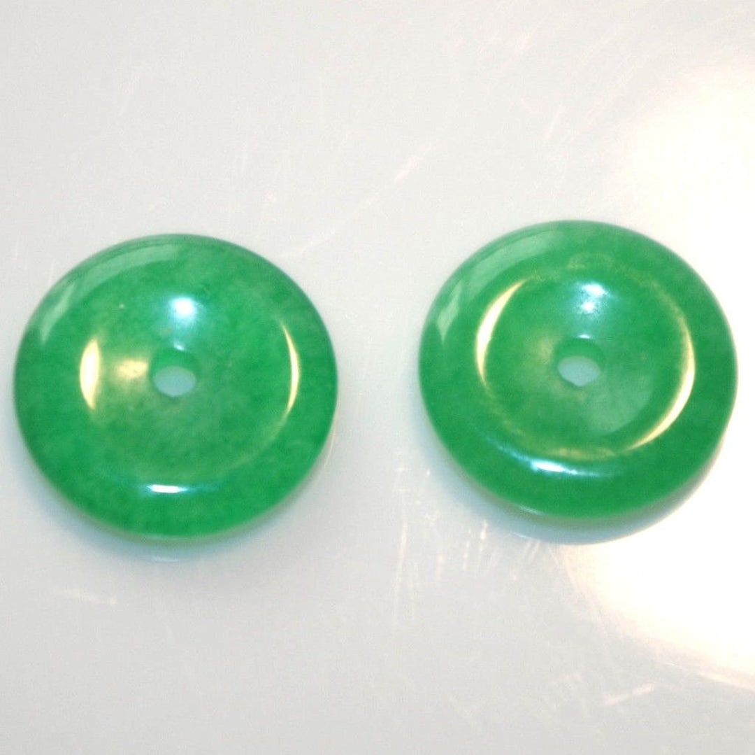 Green Jade Round 15MM Jackets for Stud Earrings Create Multi Looks - Etsy