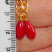 Petite 24MM Color Enhanced Red Coral Teardrop Elongated Earring Jackets ...