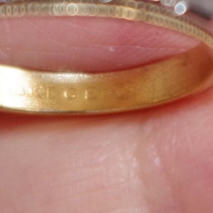 1950 Colletible 18K GE Hand Crafted Etched Raised 4 MM Wedding Band ...