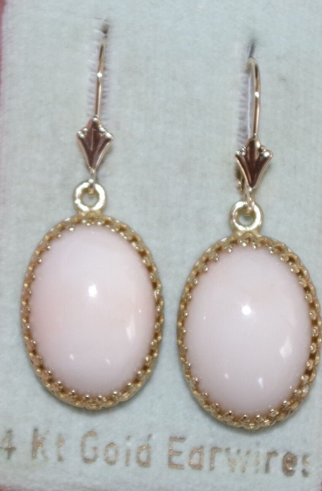 Antique 14k Gold Angel Skin Coral Filigree Earrings - Etsy