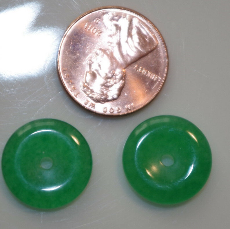 Green Jade Round 15MM Jackets for Stud Earrings Create Multi Looks - Etsy