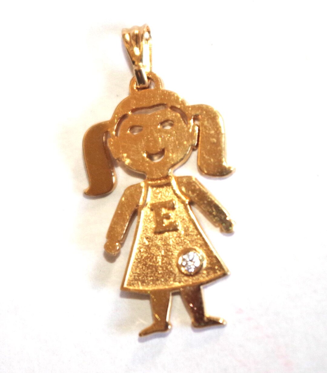 Collectible KDS Company 14k GF Custom Made E Initial Pendent W CZ ...