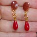 Petite 24MM Color Enhanced Red Coral Teardrop Elongated - Etsy