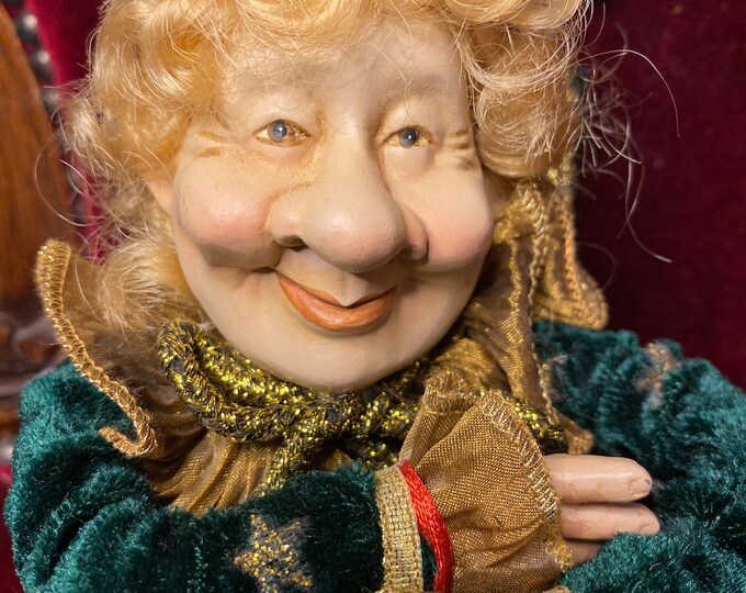 Rare Vintage Court Jack in the Box Jester Doll Handmade Hand Painted ...